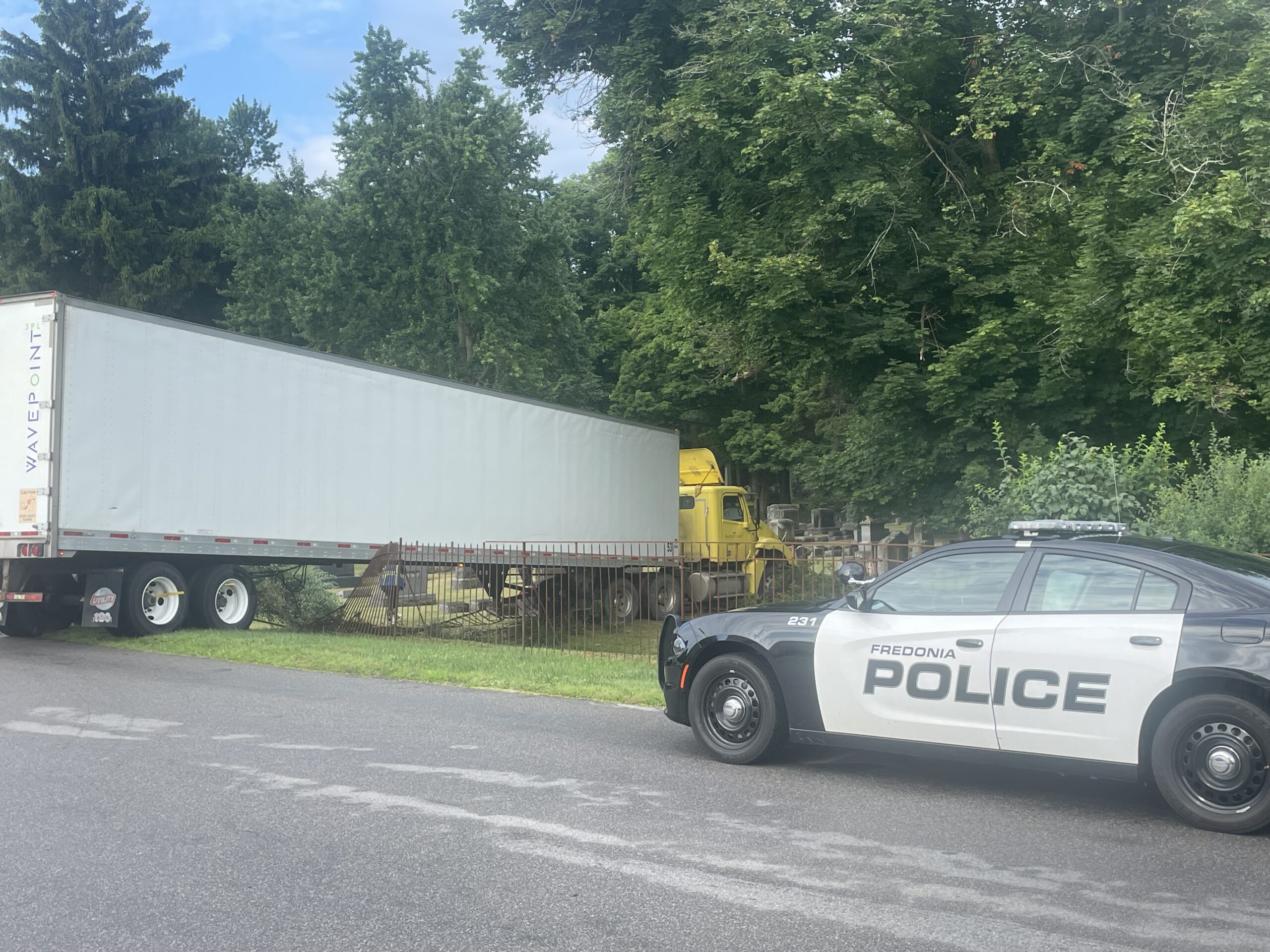 Tractor-trailer mishap damages fence, Forest Hill Cemetery | News ...
